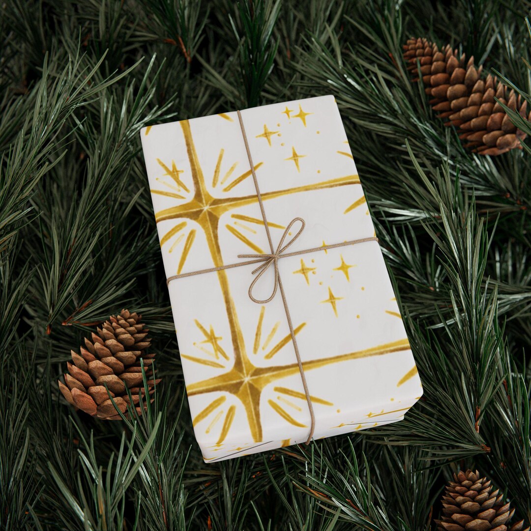 Gold Sparkle Wrapping Paper - Etsy