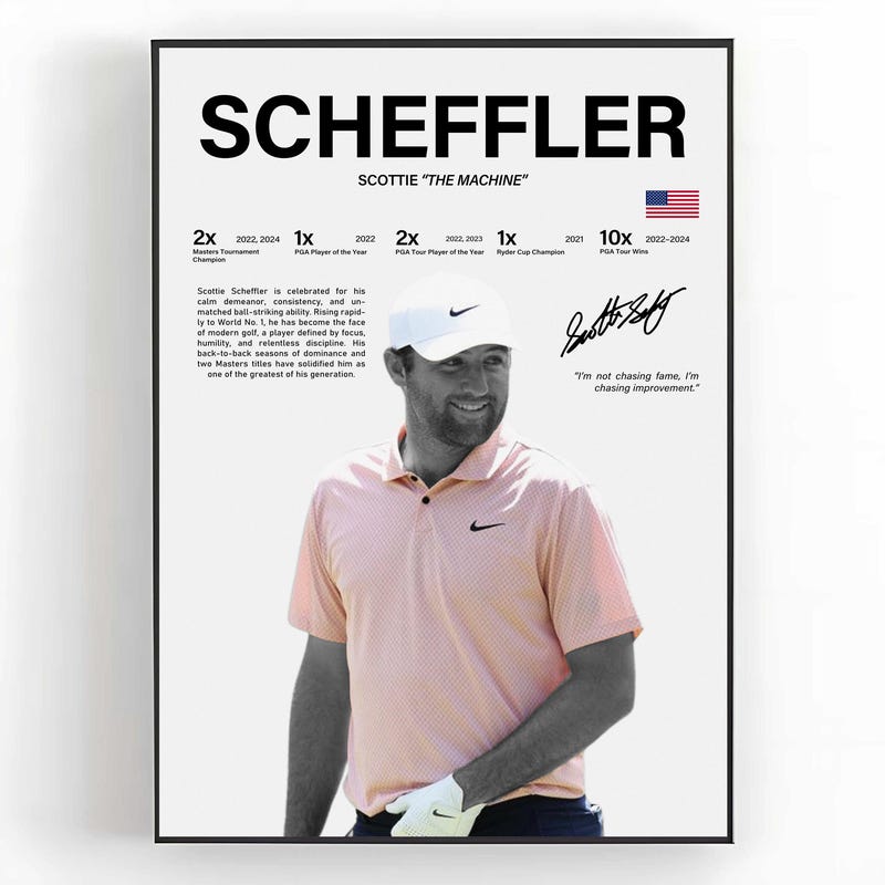Golf Poster Scottie - Etsy