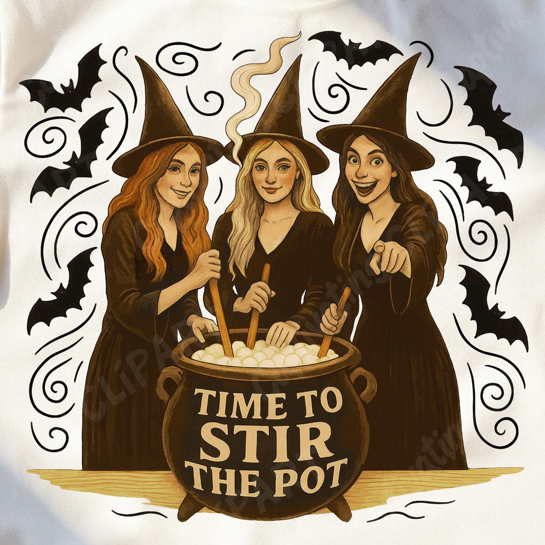 Time to Stir the Pot Witches PNG JPEG | Manifest Ancient Wisdom Magic ...