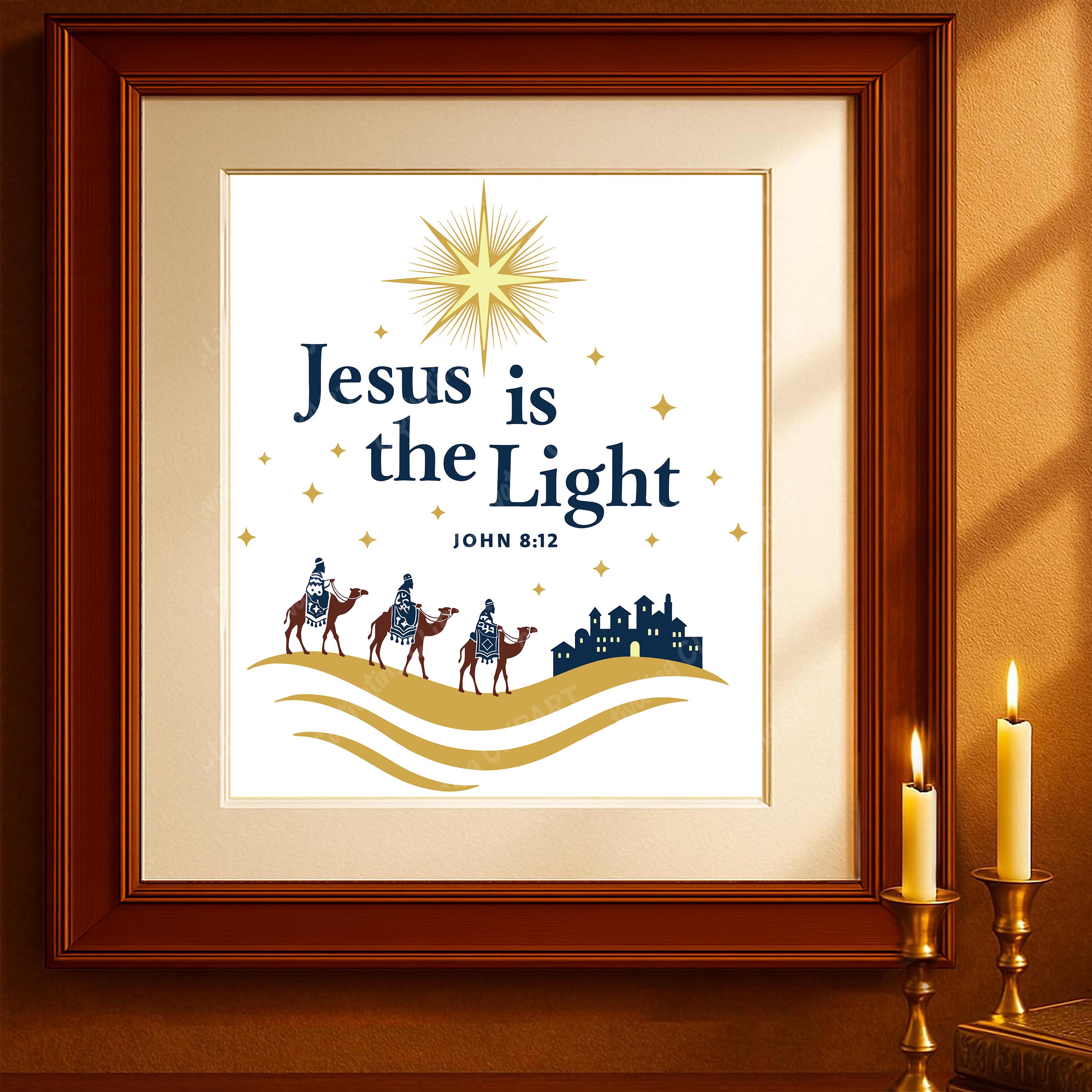 Jesus is the Light SVG Cut File for Cricut | Christmas Nativity Star ...