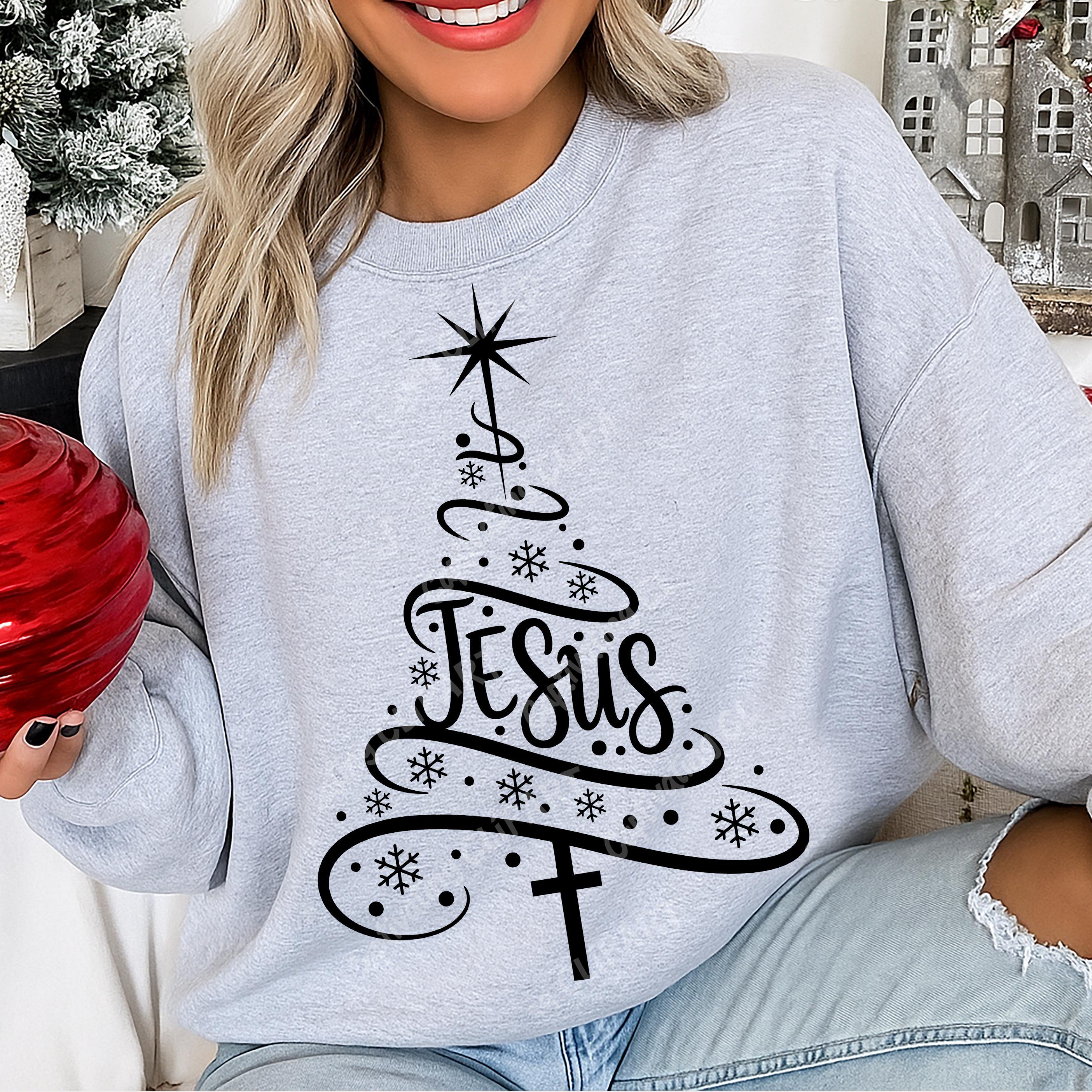 Jesus Christmas Tree SVG Cut File for Cricut | Transparent PNG No ...