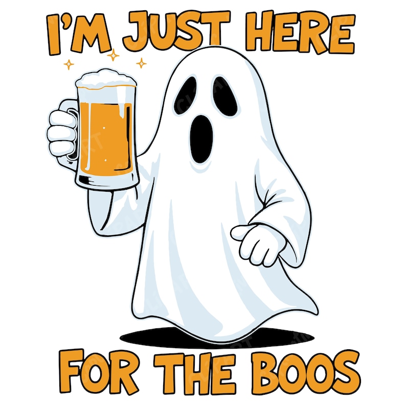 Funny Halloween Ghost SVG | “here for the Boos” Digital Download ...