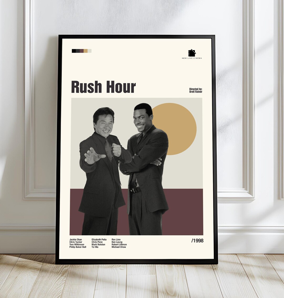 Rush Hour Poster, Mid-century Modern Art, Minimalist Movie Print - Etsy