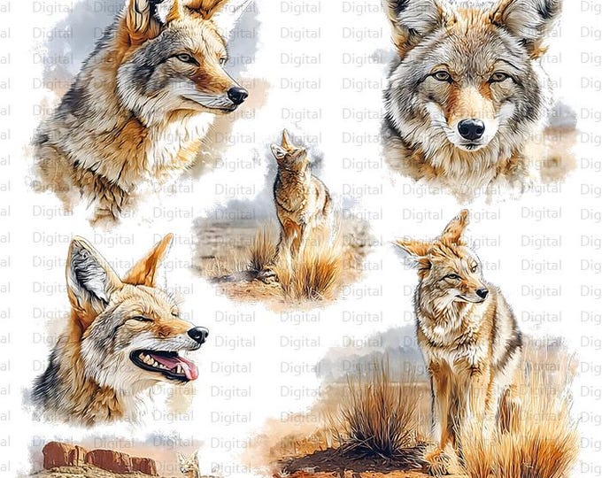 Cactus Clipart Succulent Fox Clipart Cacti Clip Art Fennec Fox Desert ...