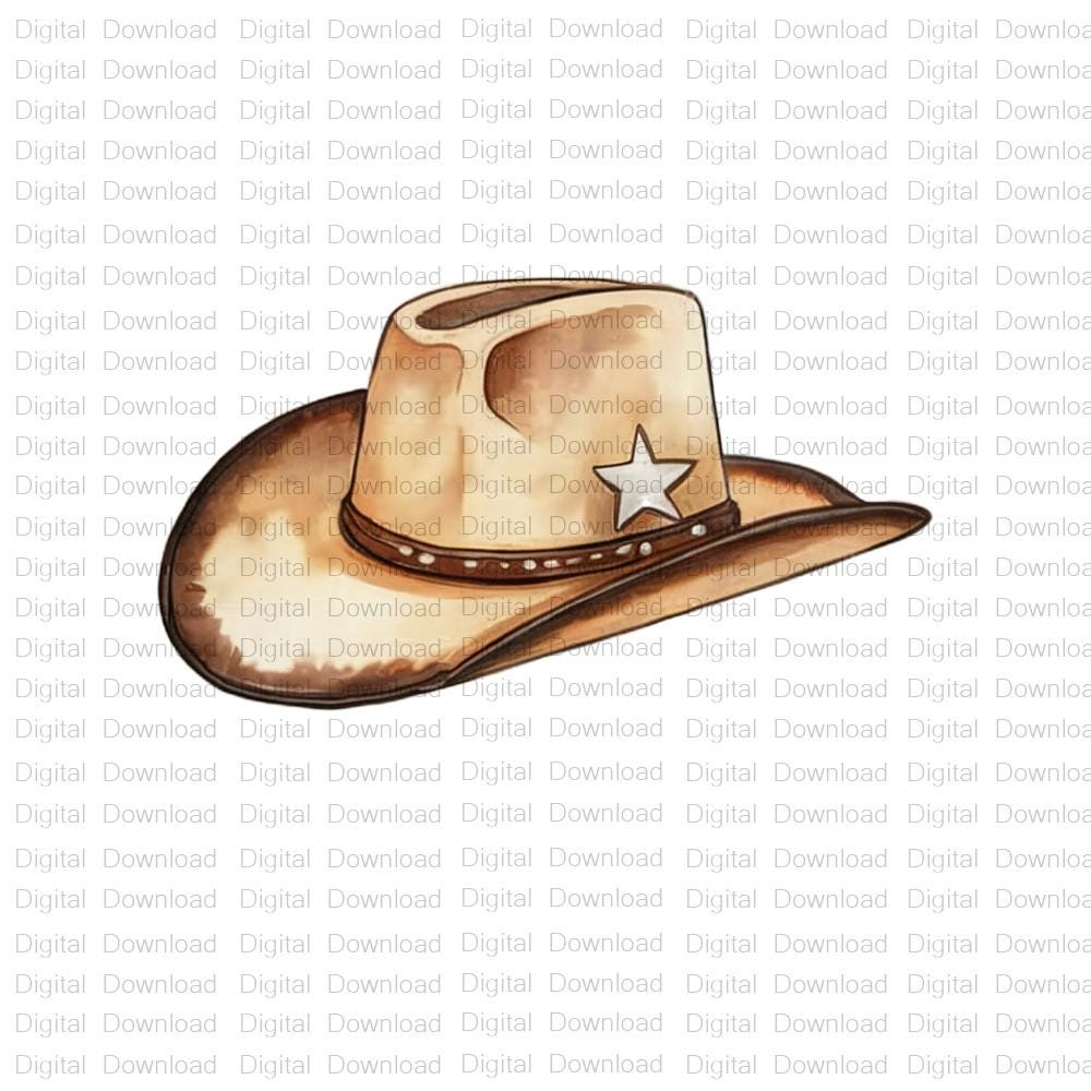 Western Clipart Bundle: Cowboy Watercolor PNG Graphics (digital ...