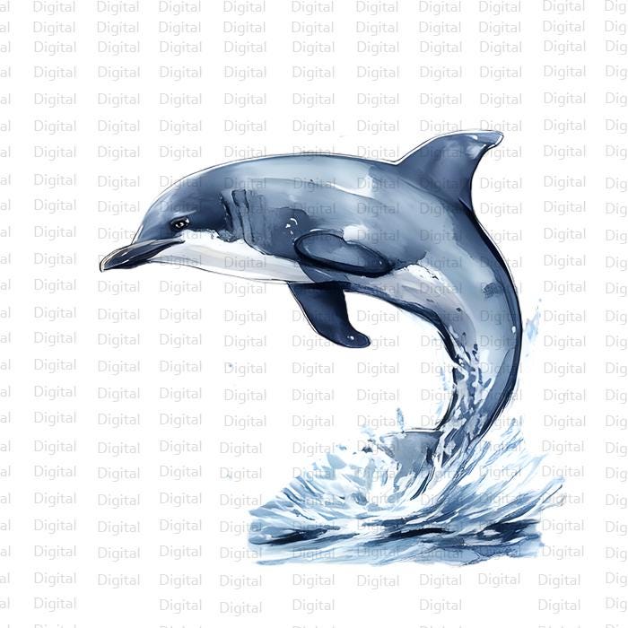 Watercolor Nautical Collection Clipart Bundle: Sea Life PNG Graphics ...
