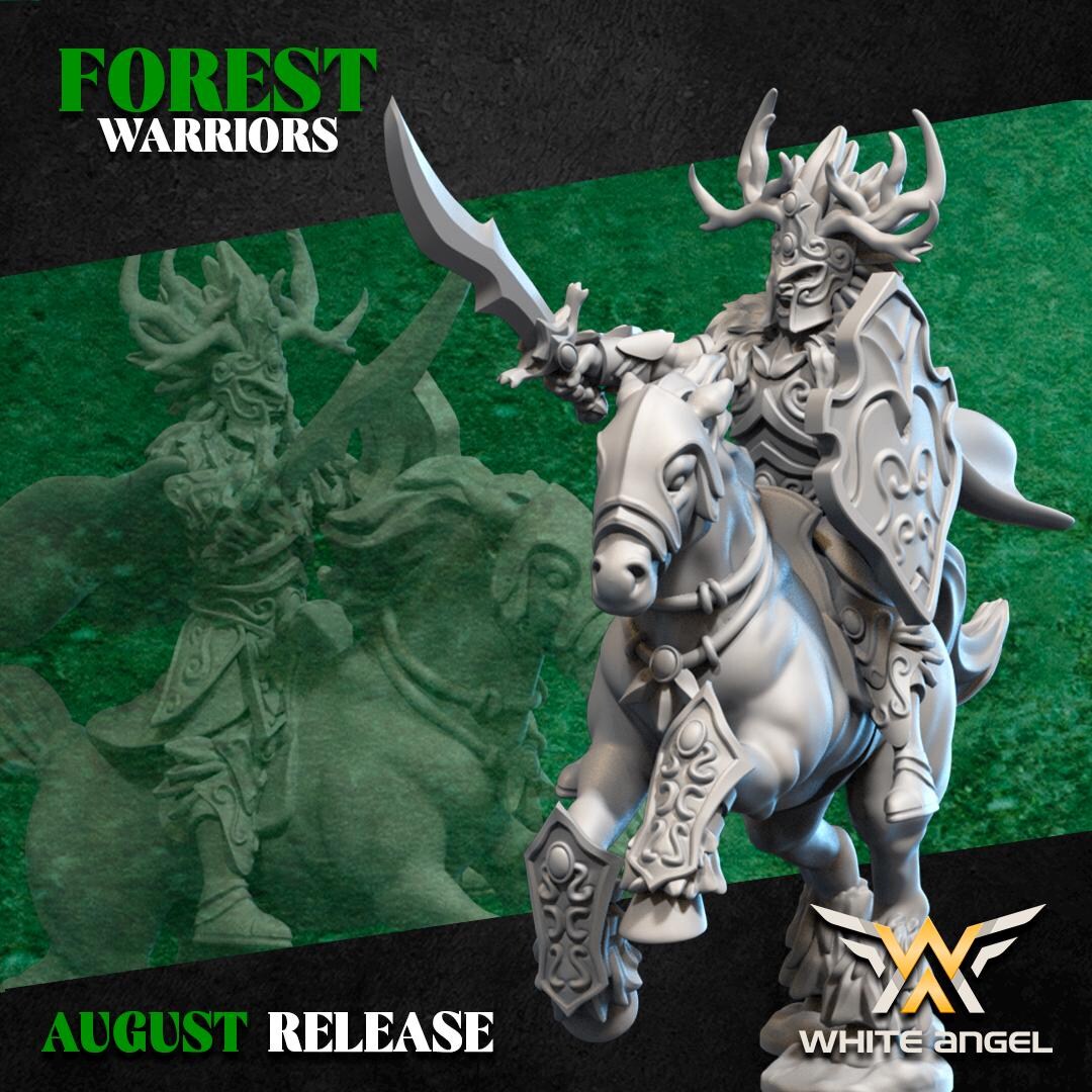 Forest Lord Horse | Includes Free Bases | Forest Warrior Miniature in ...