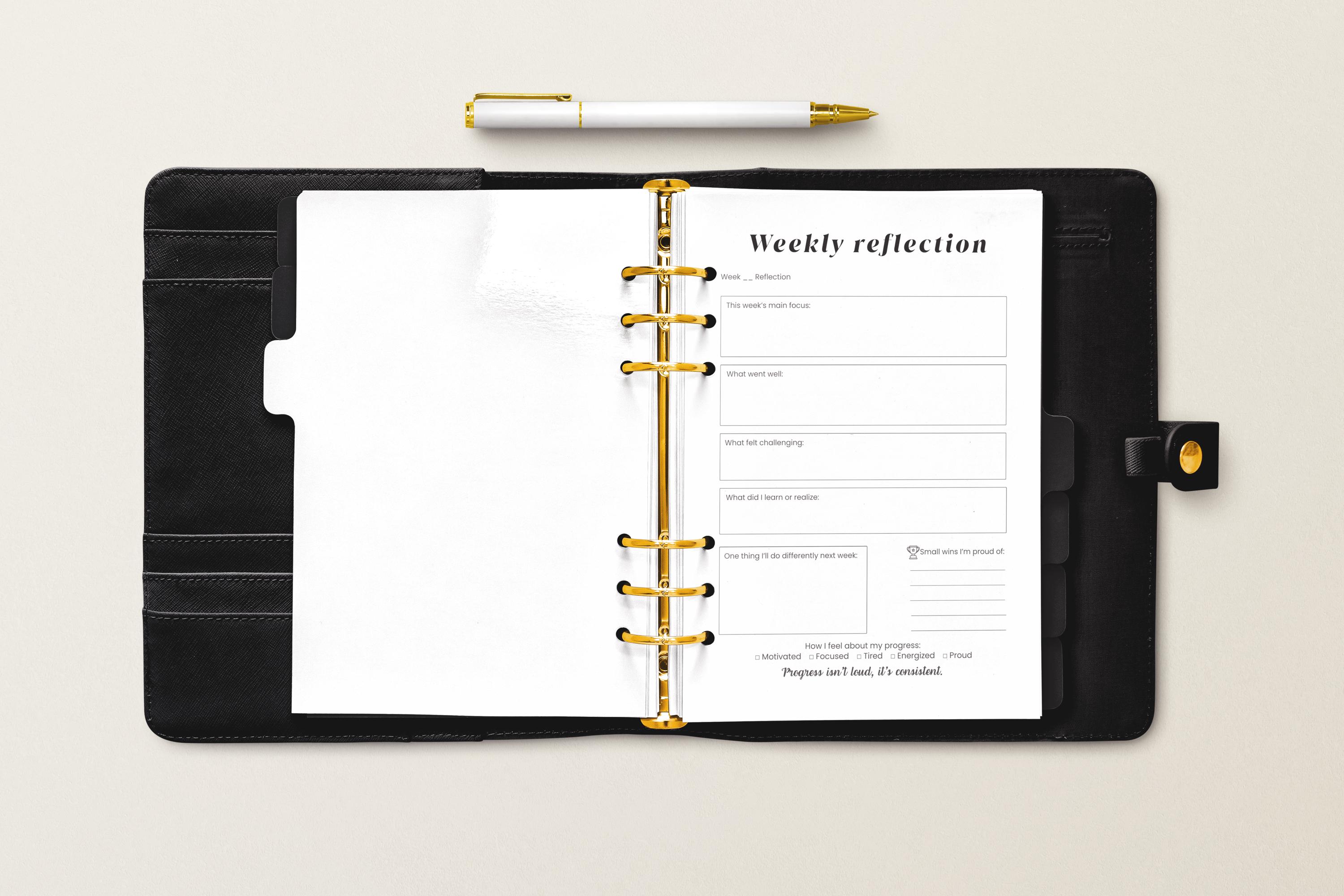 Weekly Reflection Worksheet | Week in Review and Weekly Assessment ...