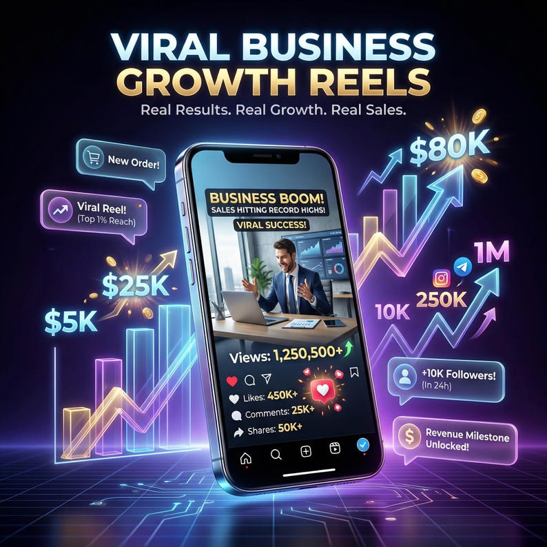 1000+ Business Growth Reels Bundle | Viral Instagram Reels, Marketing ...