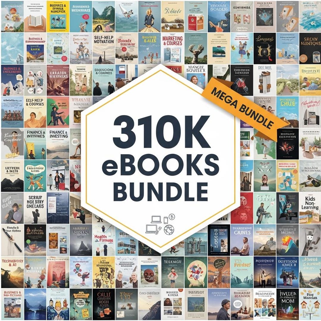 310,000+ Premium Ebooks Bundle | Digital Library| Business, Self-help ...