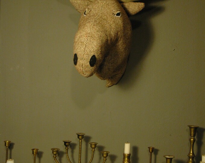 Stuffed Plush Moose Head Wall Decor - Etsy