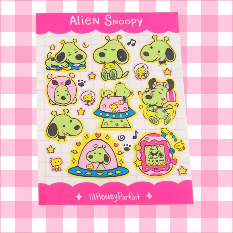 Cute Alien Sticker Sheet - Etsy
