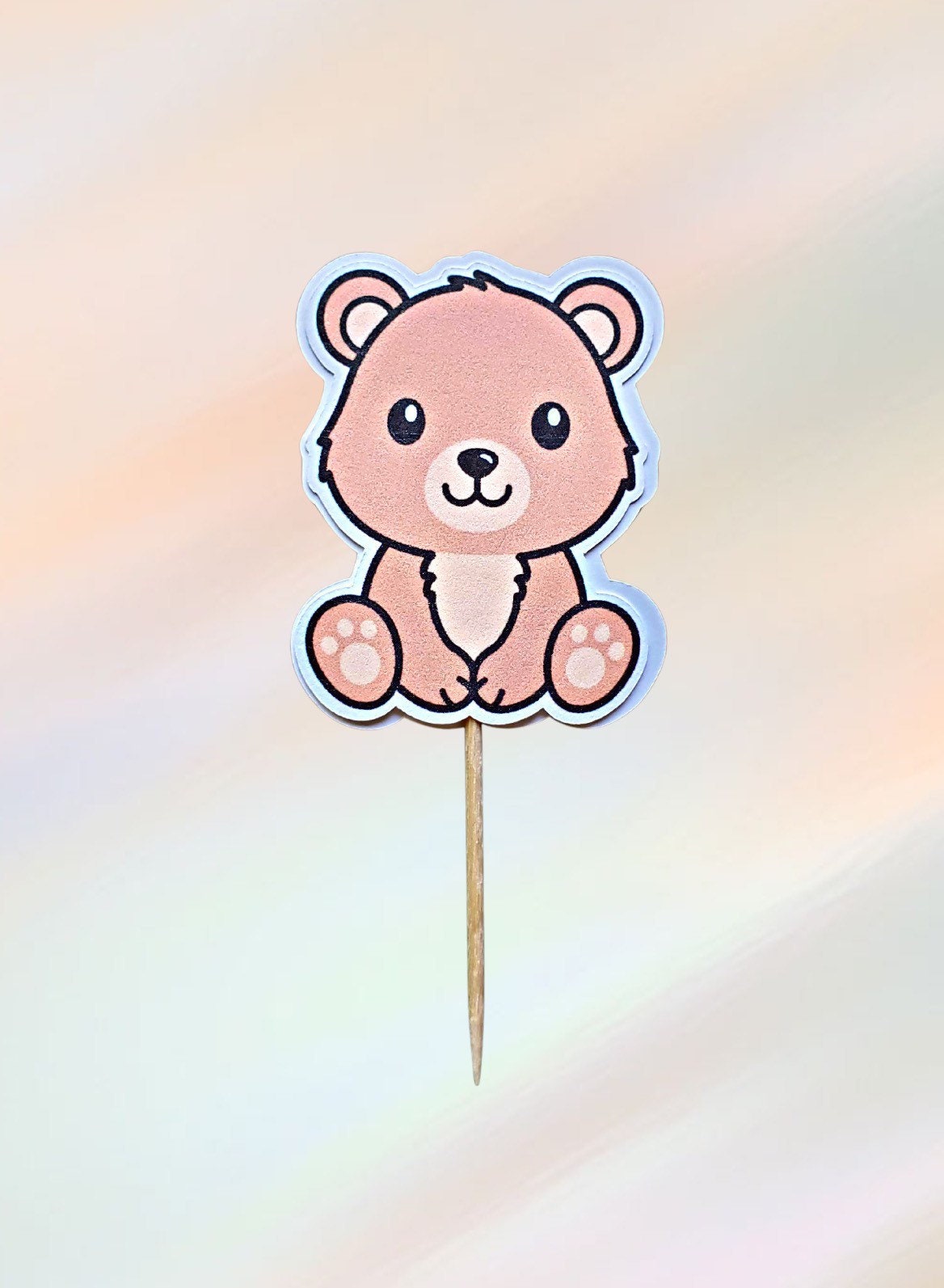 Cupcake Toppers Baby Shower Topper Birthday Topper Teddy Bear Theme 1 ...