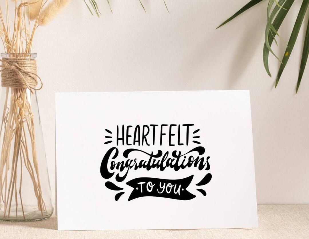 Congratulations Greeting Card Congratulations Blank Greeting Card ...