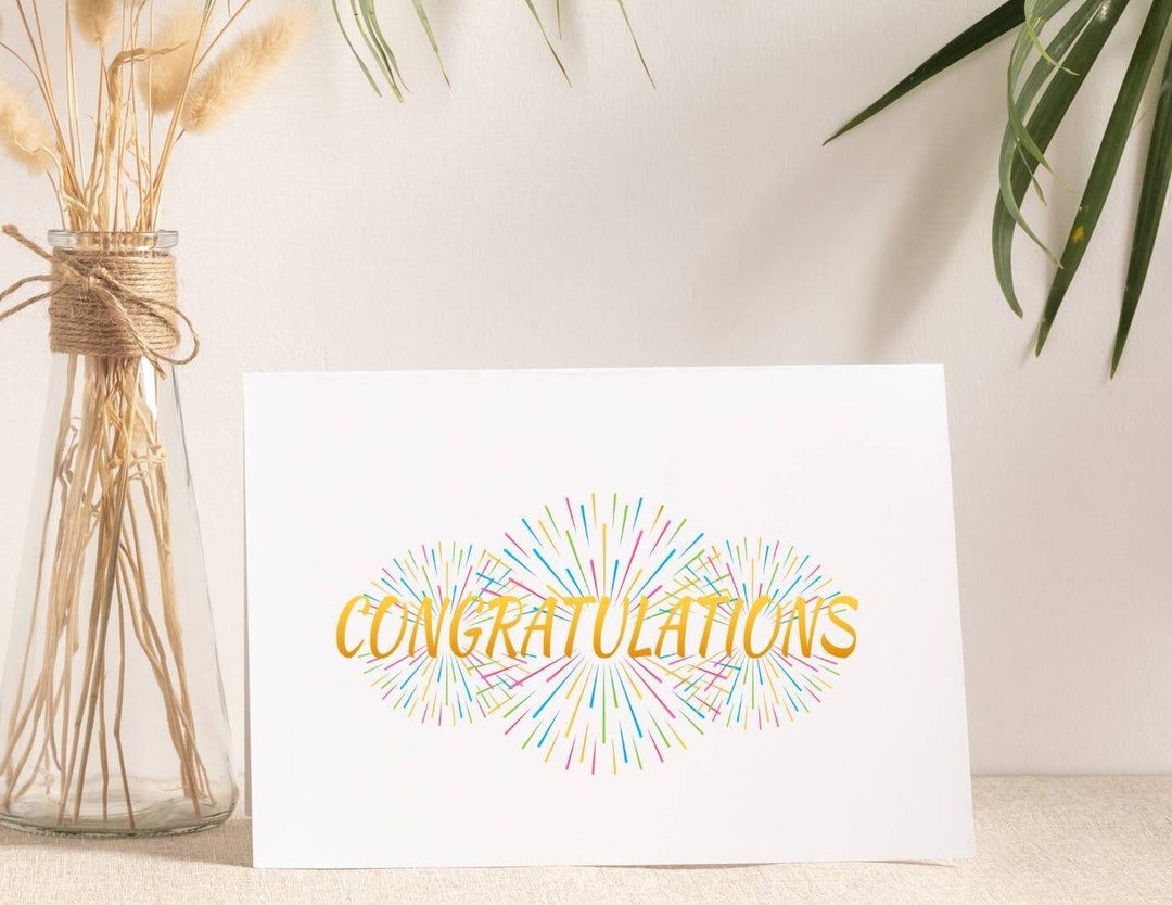 Congratulations Greeting Card Congratulations Blank Greeting Card ...
