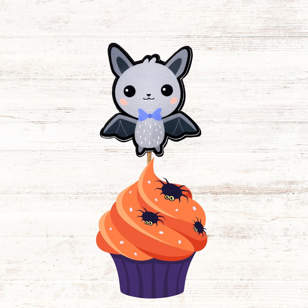 Halloween Spooky Bat Toppers Halloween Party Picks Halloween Decoration ...