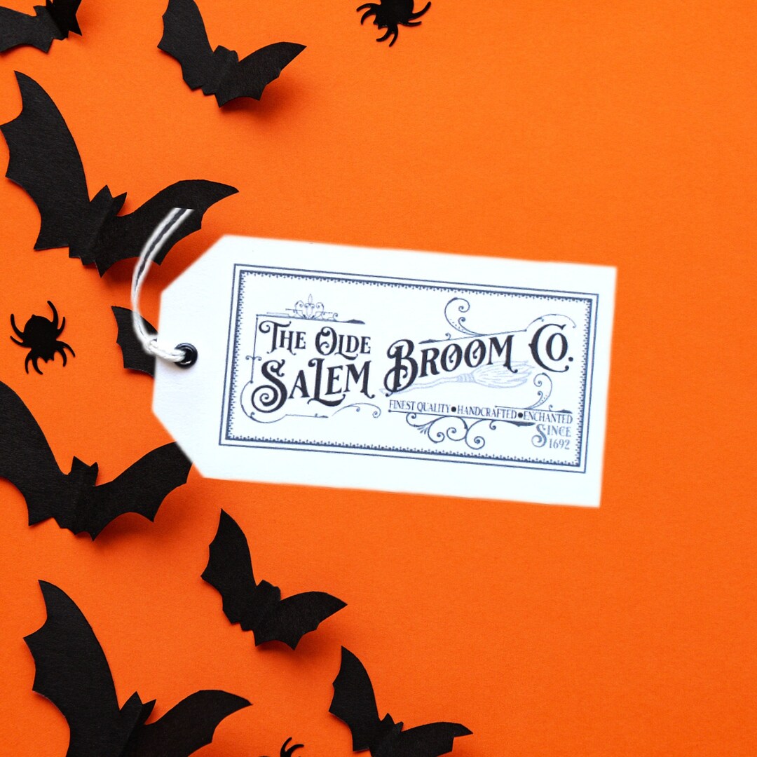 Halloween Tags the Olde Salem Broom Co. Finest Quality Handcrafted ...