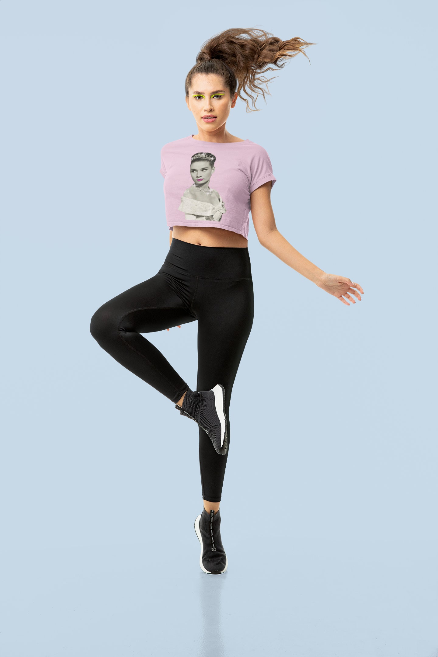 Audrey Hepburn Pop Art Crop Top Retro Tee Graphic Print - Etsy