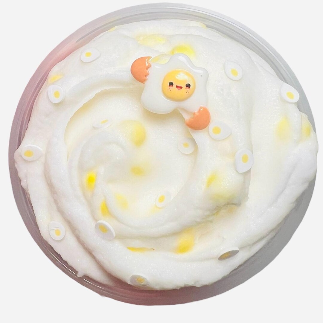 Eggsellent Cloud Crunch Slime Egg Yolk Slime - Etsy