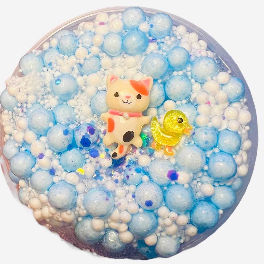 Kitty Bubble Bath Rubber Ducky Crunch Floam SLIME - Etsy