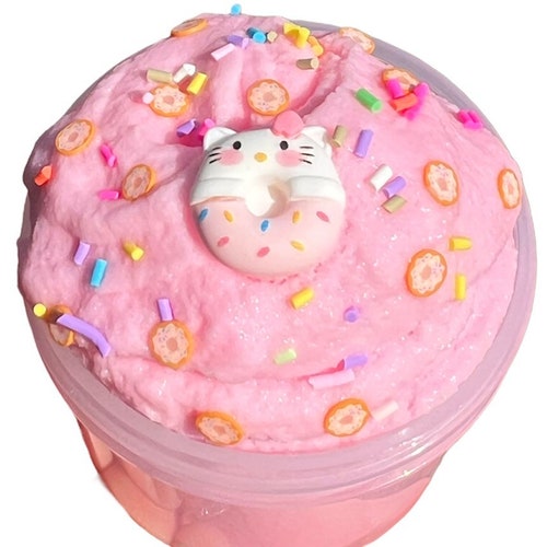 Kawaii Kitty Pink Doughnut Ice Cream Slime Creme Cloud Cream - Etsy