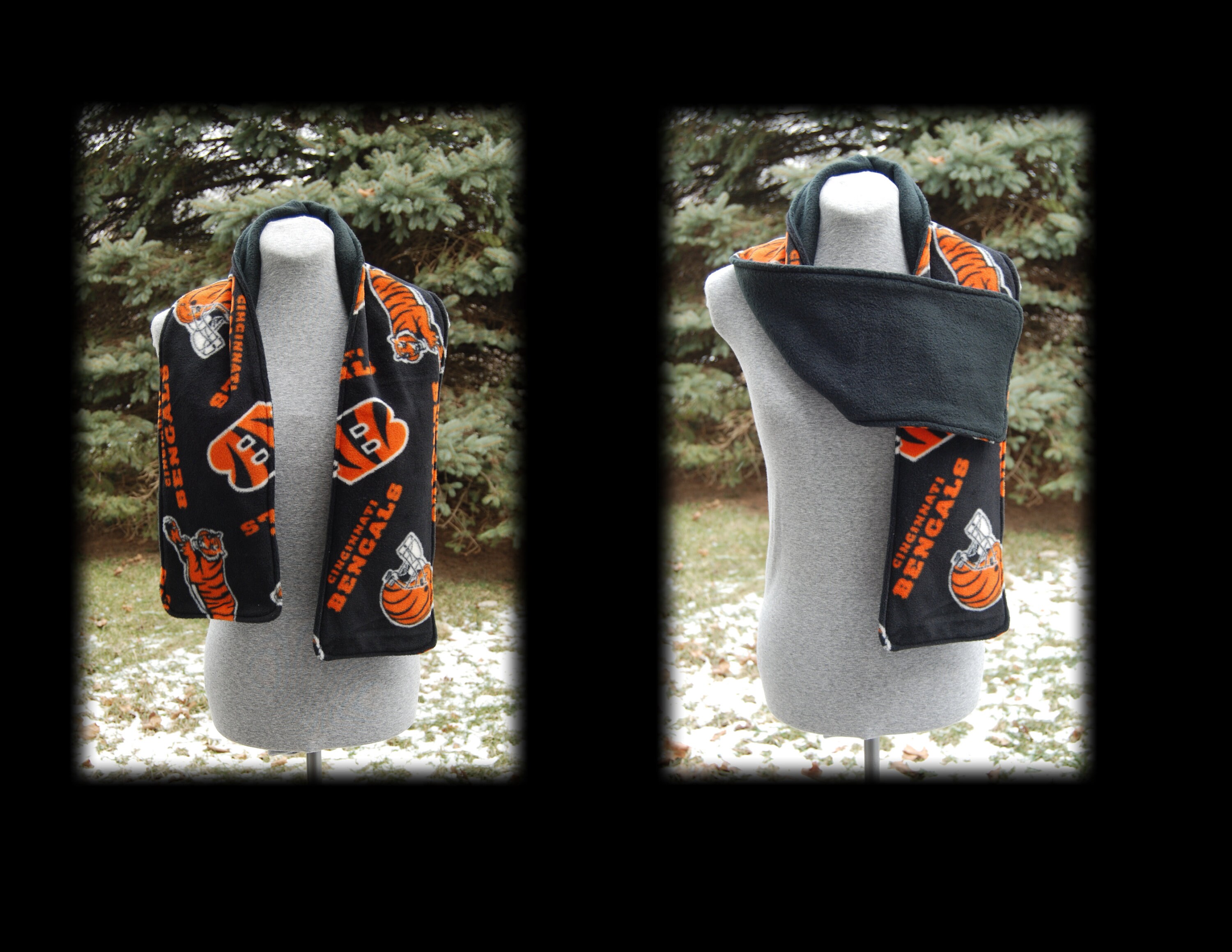 NFL Fleece Scarves Bengals.....new... DOUBLE LAYER - Etsy