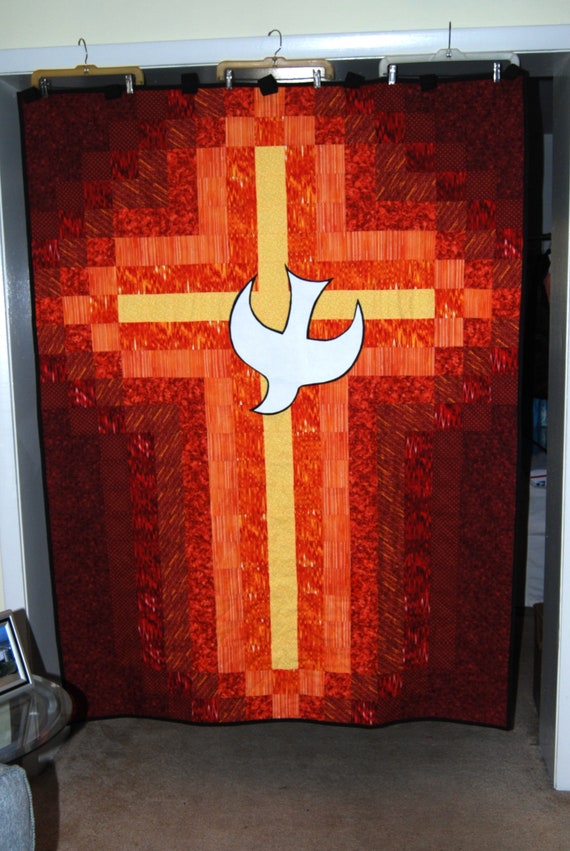 Quilted Cross Banner You Pick Colors With or Without Dove Lg - Etsy