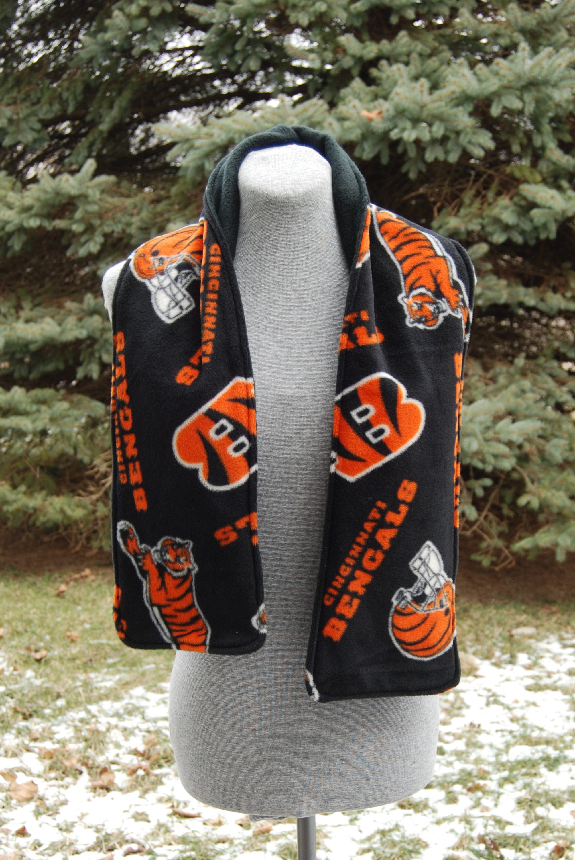 NFL Fleece Scarves Bengals.....new... DOUBLE LAYER - Etsy
