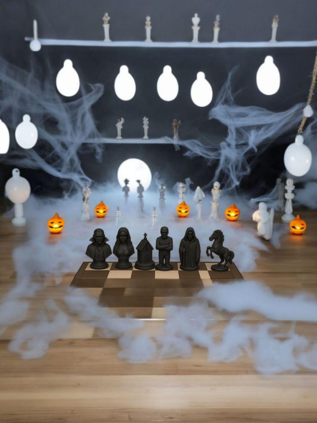 3D Print Gothic Horror Chess Set STL – Dark Fantasy Pieces (halloween ...