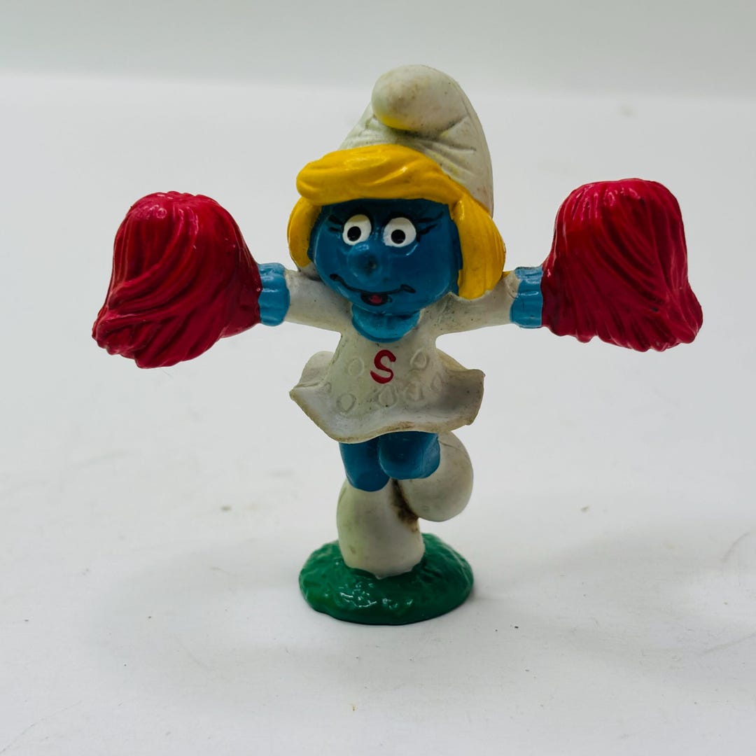 1996 Smurfs Smurfette Happy Meal Cheerleader Vintage Figure - Etsy