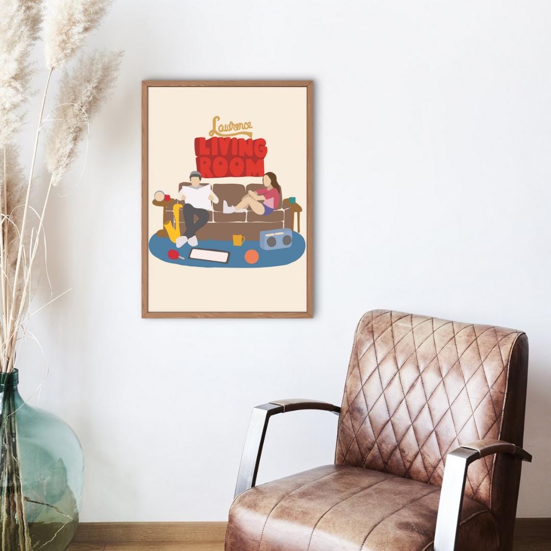 Lawrence Band Living Room Poster | Digital Music Art Print | Indie Pop ...