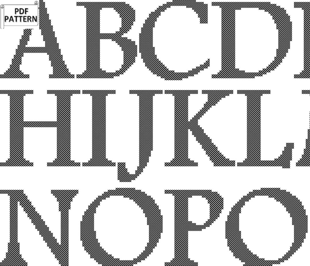 Capital A-Z Cross Stitch Alphabet Pattern (PDF Pattern) - Etsy
