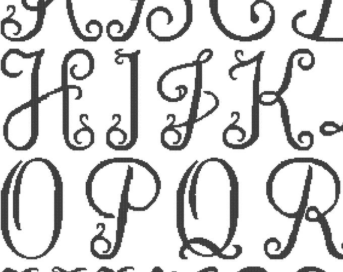 PDF XSTITCH ALPHABET - Fancy Af Alphabet Font Cross Stitch Downloadable ...