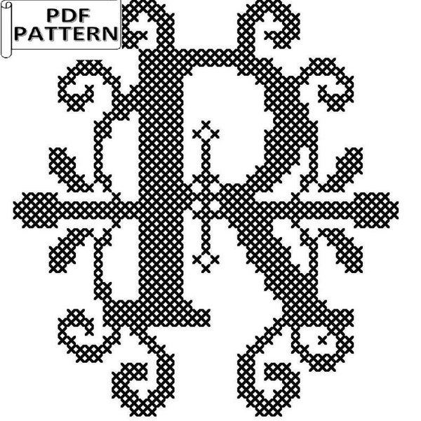 Letter Cross Stitch Pattern - Etsy
