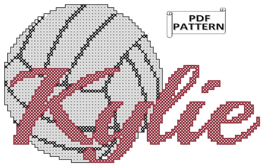 Personalized Volleyball Cross Stitch Pattern: Custom Name PDF Chart - Etsy