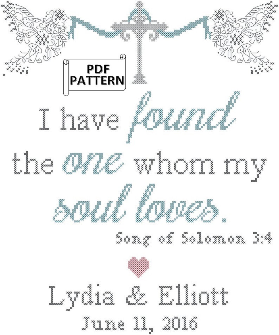 Wedding Cross Stitch Pattern: Song of Solomon, Doves (PDF Pattern) - Etsy