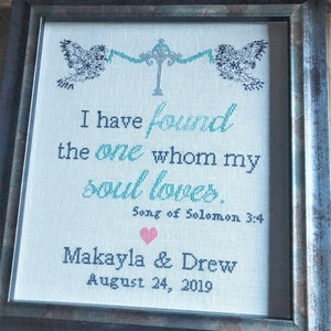 Wedding Cross Stitch Pattern: Song of Solomon, Doves (PDF Pattern) - Etsy
