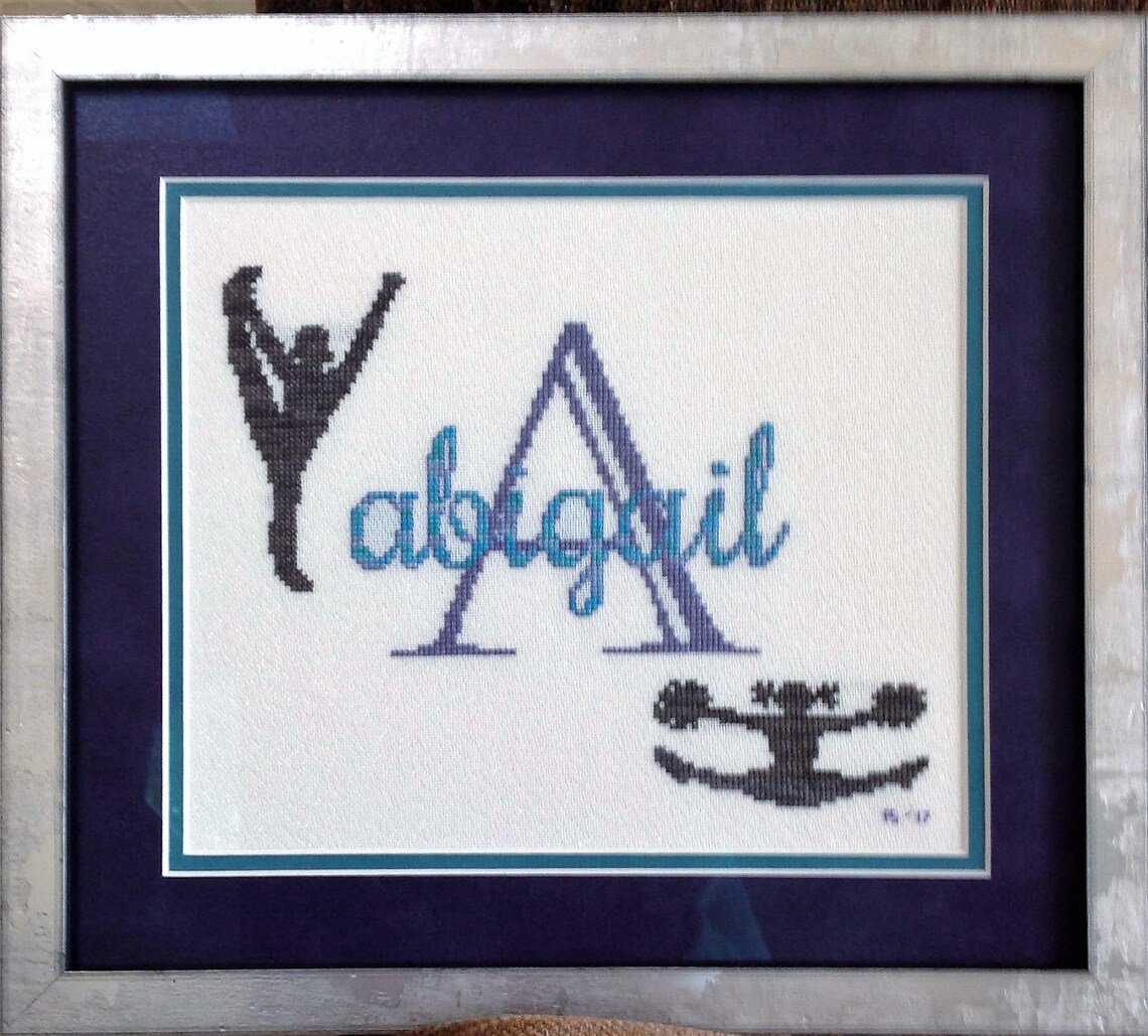 Cheer Flyer Cross Stitch Pattern Cheerleader Cross Stitch | Etsy