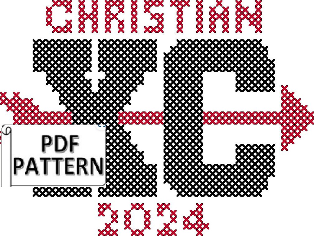 Cross Country XC Arrow Logo: Personalized Cross Stitch Pattern (PDF) - Etsy