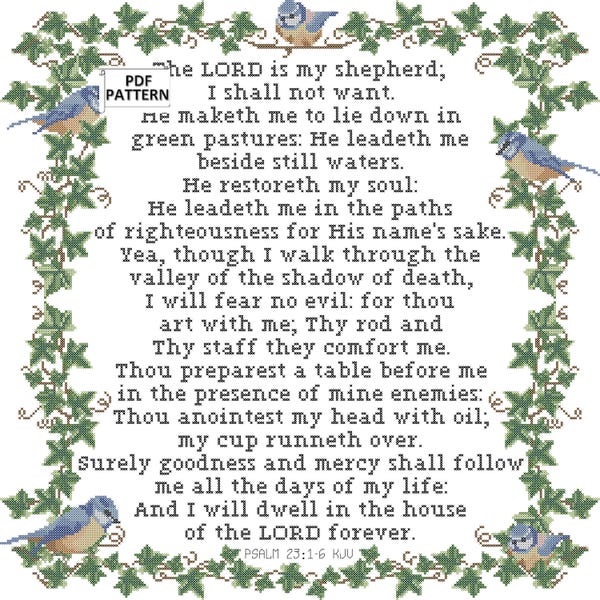 Kjv Cross Stitch Patterns - Etsy