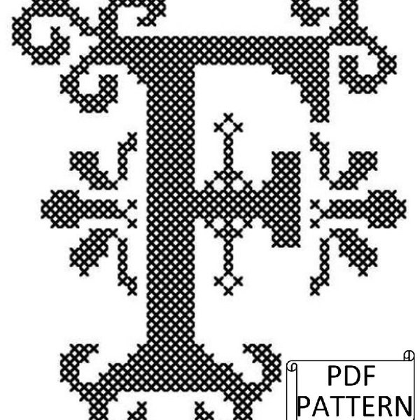 Letter Cross Stitch Pattern - Etsy