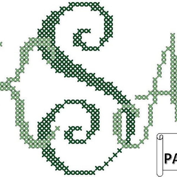 Crossstitch Monogram - Etsy