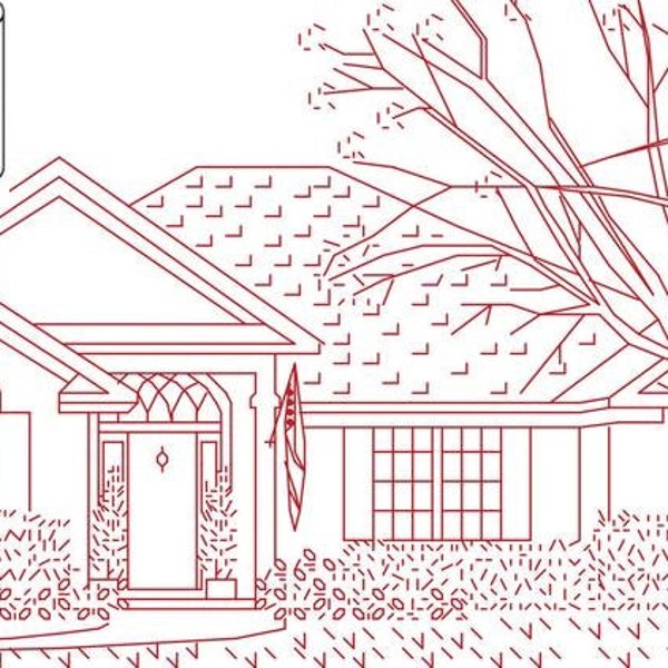 Custom Hand Embroidery House Design Pattern - Etsy