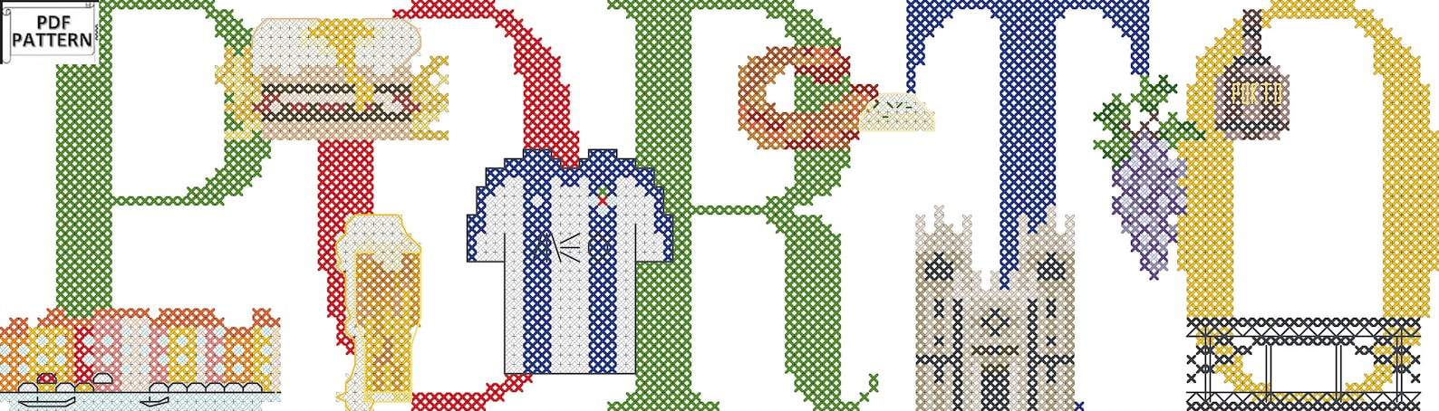 Porto Portugal Cross Stitch Pattern: Travel Vacation Souvenir (PDF ...