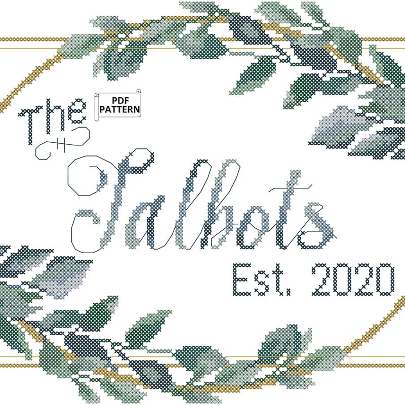 Greenery Crossstitching - Etsy UK