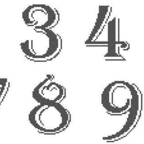 Wedding Table Numbers 1-10 PDF Cross Stitch Pattern Cross - Etsy