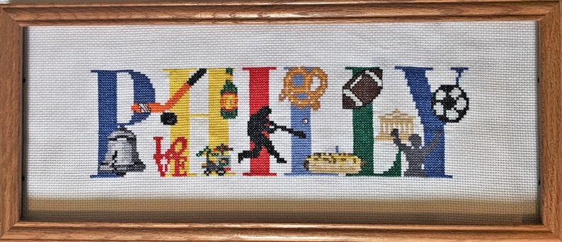 Philadelphia Cross Stitch Pattern: Philly Landmarks & Icons (PDF ...