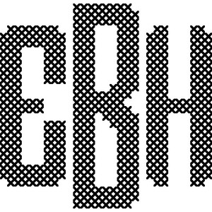 Square Block Monogram Alphabet PDF Cross Stitch Patterns. Larger Center ...