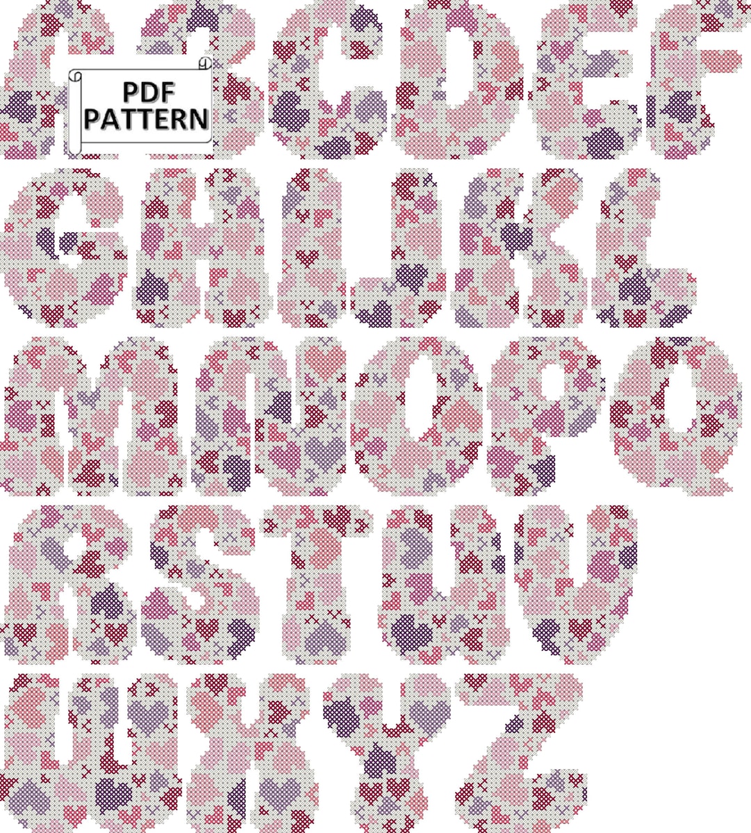 Heart Bubble Letters Alphabet Cute Sweet Alphabet Heart Alphabet ...