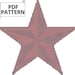 Rustic Barn Star Cross Stitch PDF Pattern, Star Cross Stitch Chart ...